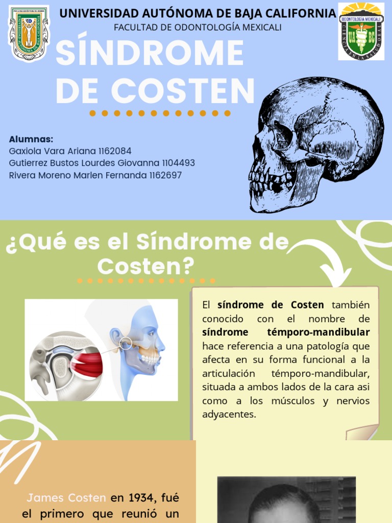 Síndrome de Costen: causas, síntomas y tratamiento | PDF | Medicina ...