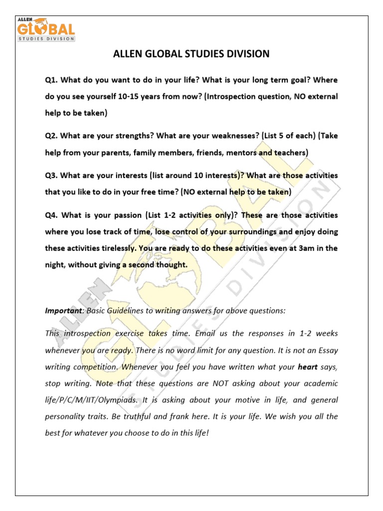 Allen Global Studies Division: Important: Basic Guidelines To Writing ...