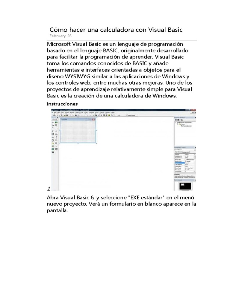 Calculadora en Visual Basic | PDF | Básico | Ciencias de la Computación