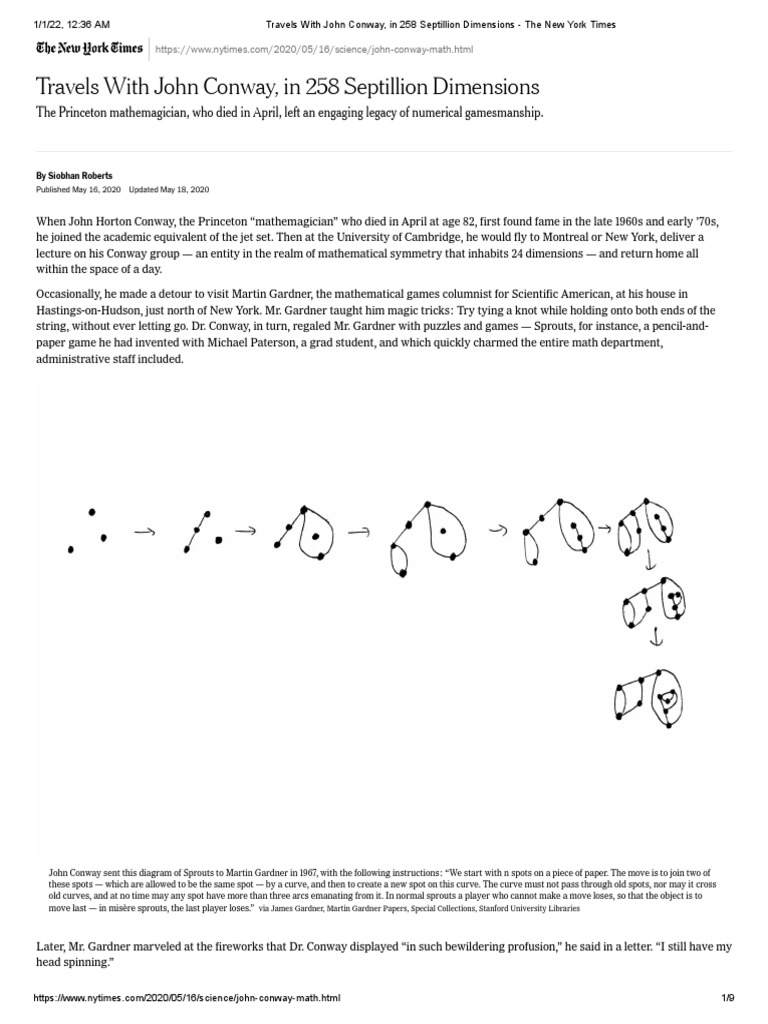 John Conway's Legacy in Math and Games | PDF | Mathematics