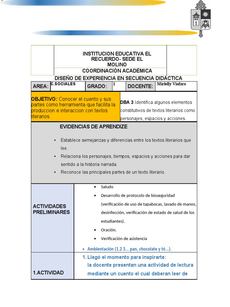 El Cuento Plan de Clases | PDF | Aprendizaje | Cognición