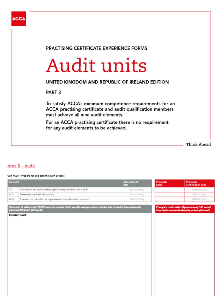 ACCA Practising Certificate Audit Forms | PDF | Audit | Financial Services