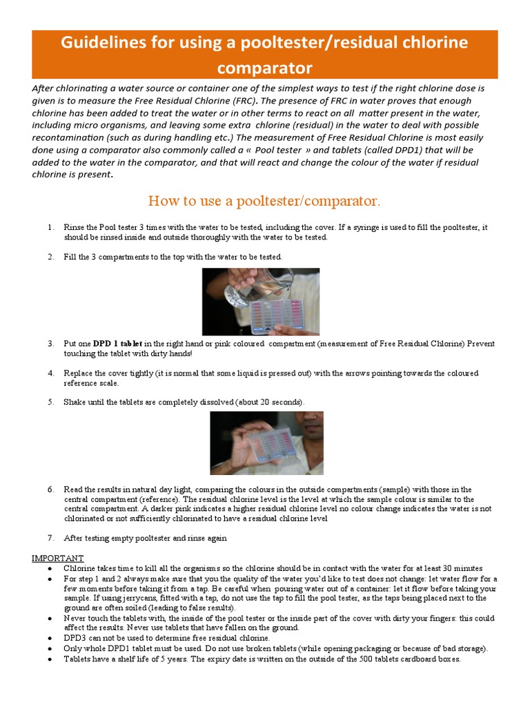 6.30 Somalia WASH Cluster Guidelines Pool Teste Residual | PDF | Water ...