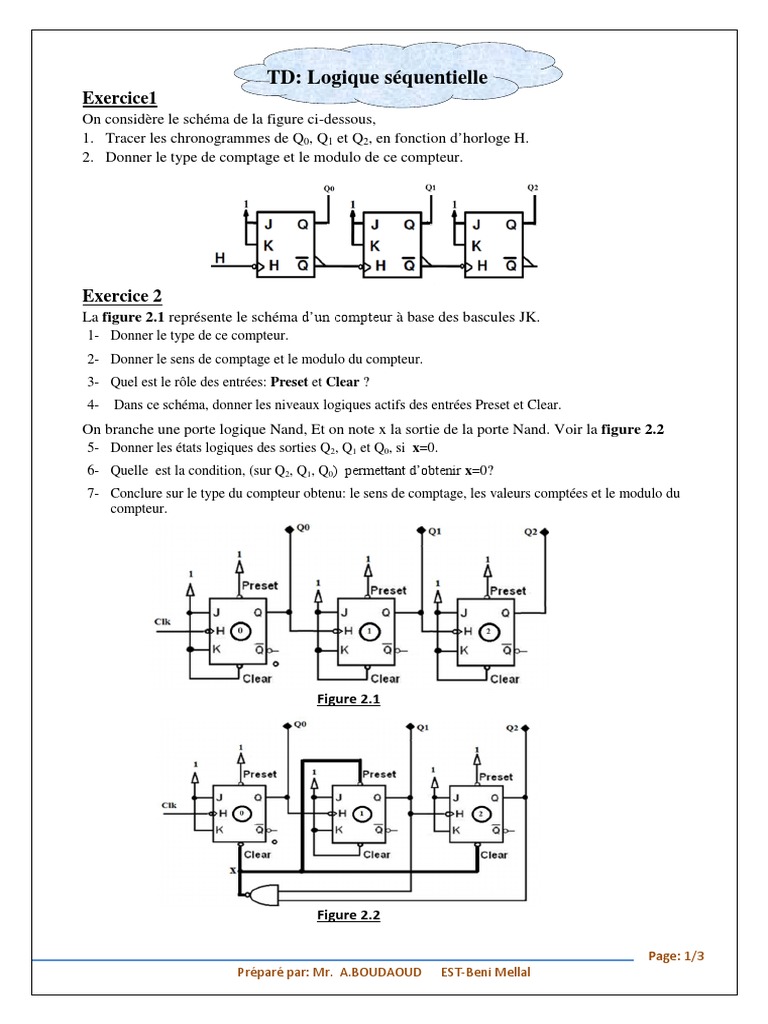 TD Bascules Compteurs | PDF | Technologie numérique | Design électronique