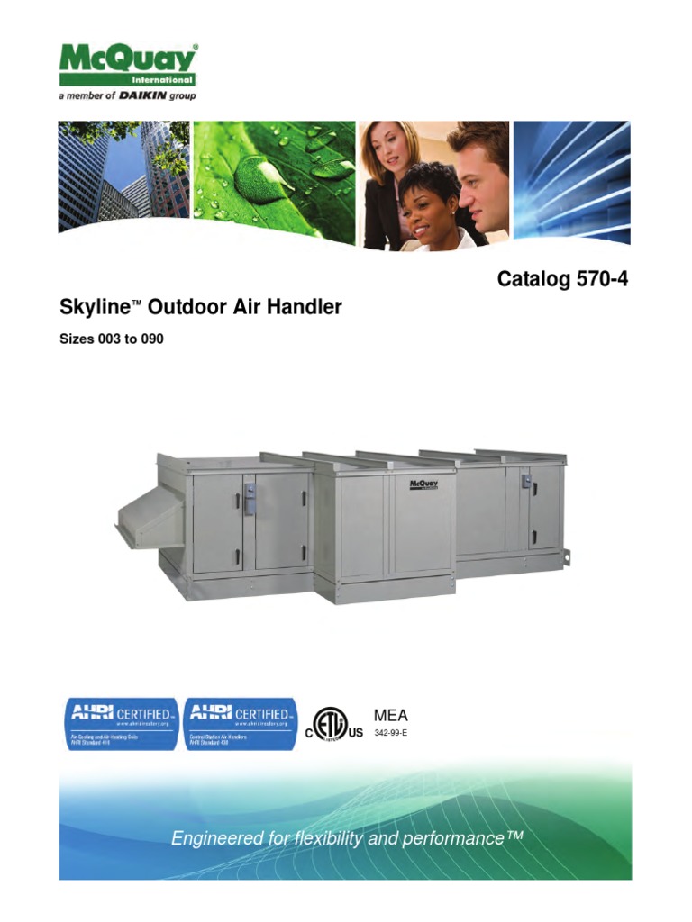 Catalog 570-4 Skyline Outdoor Air Handler: Engineered For Flexibility ...