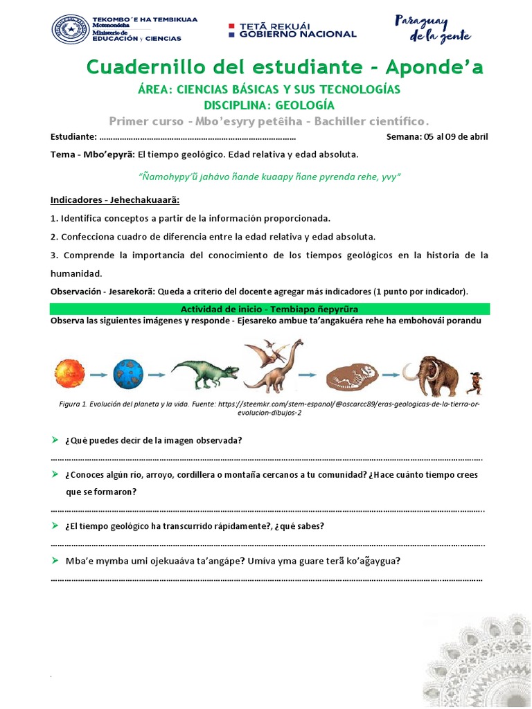 Tiempo Geológico: Edad Relativa y Absoluta | PDF | Geología | Método ...