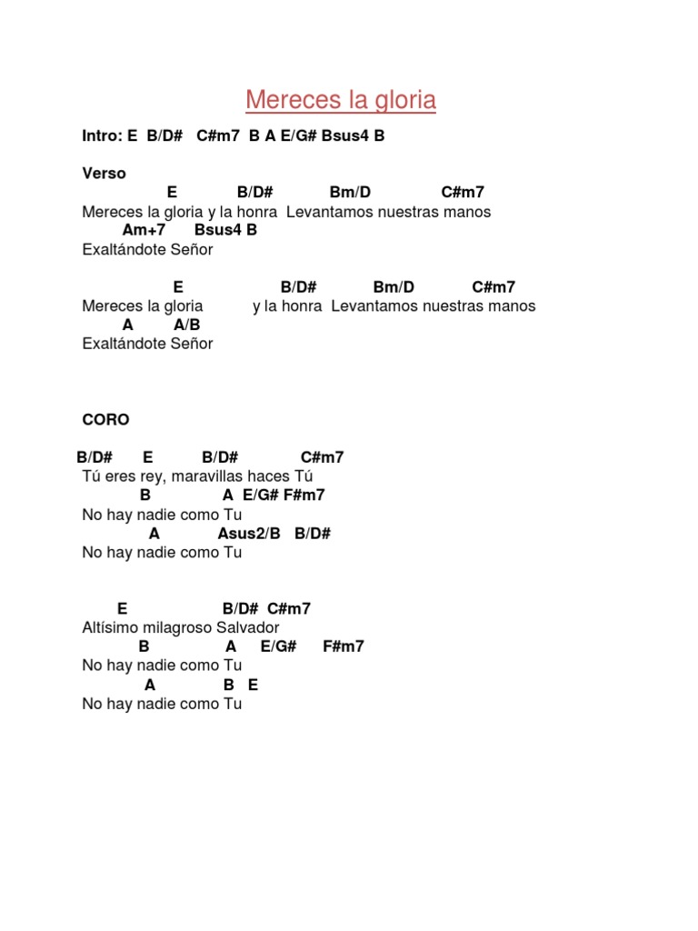 Mereces La Gloria | PDF
