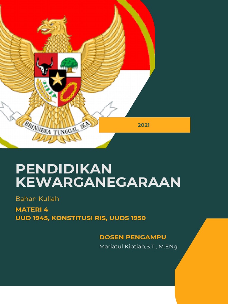 Uud 1945, Konstitusi Ris, Uuds 1950 | PDF