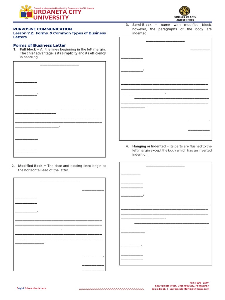 6 Forms Types of Business Letter | PDF | Employment | Résumé