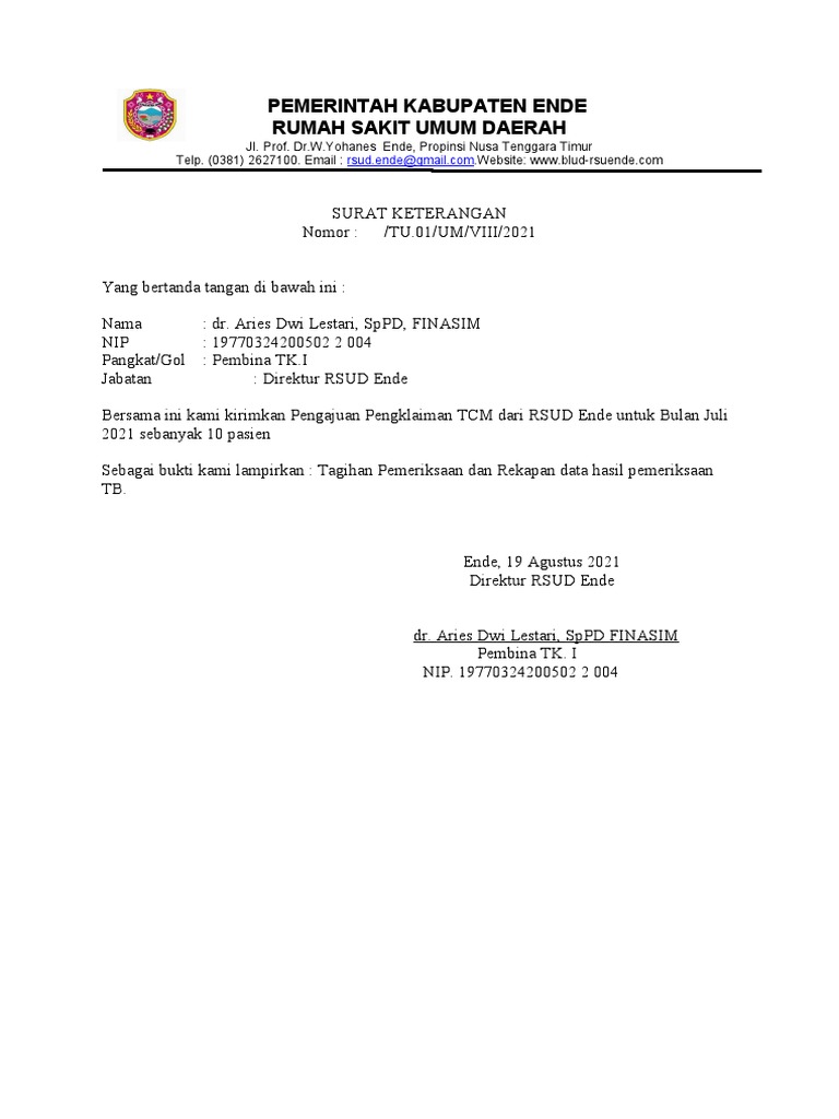 Surat Pengantar Pengajuan Klaim | PDF