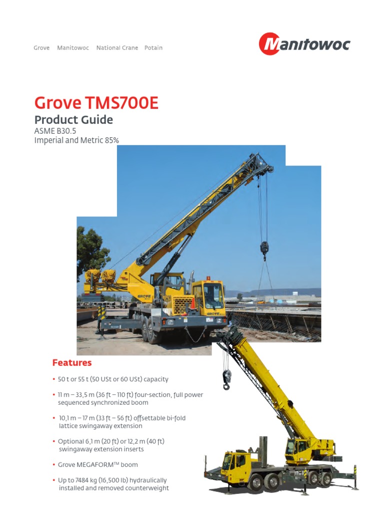 TMS700E Product Guide Imperial | PDF | Machines | Automotive Industry