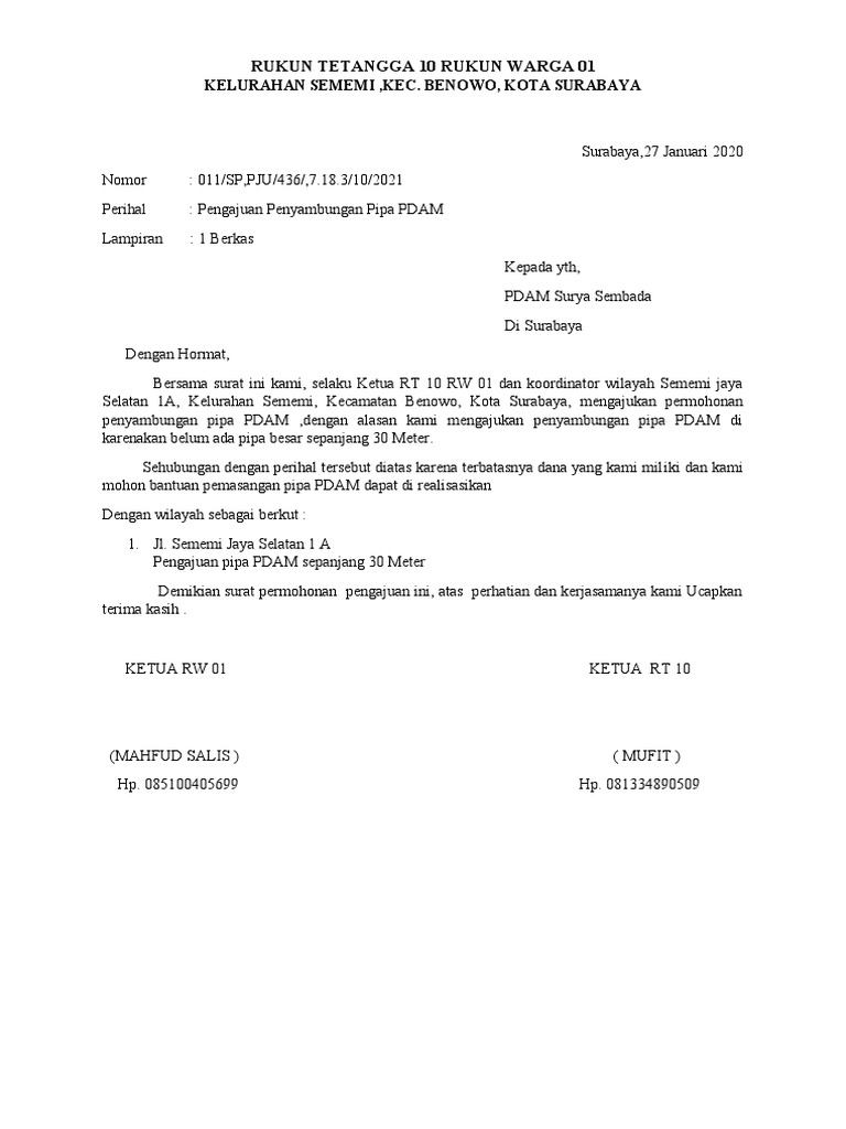 Proposal Pipa PDAM | PDF