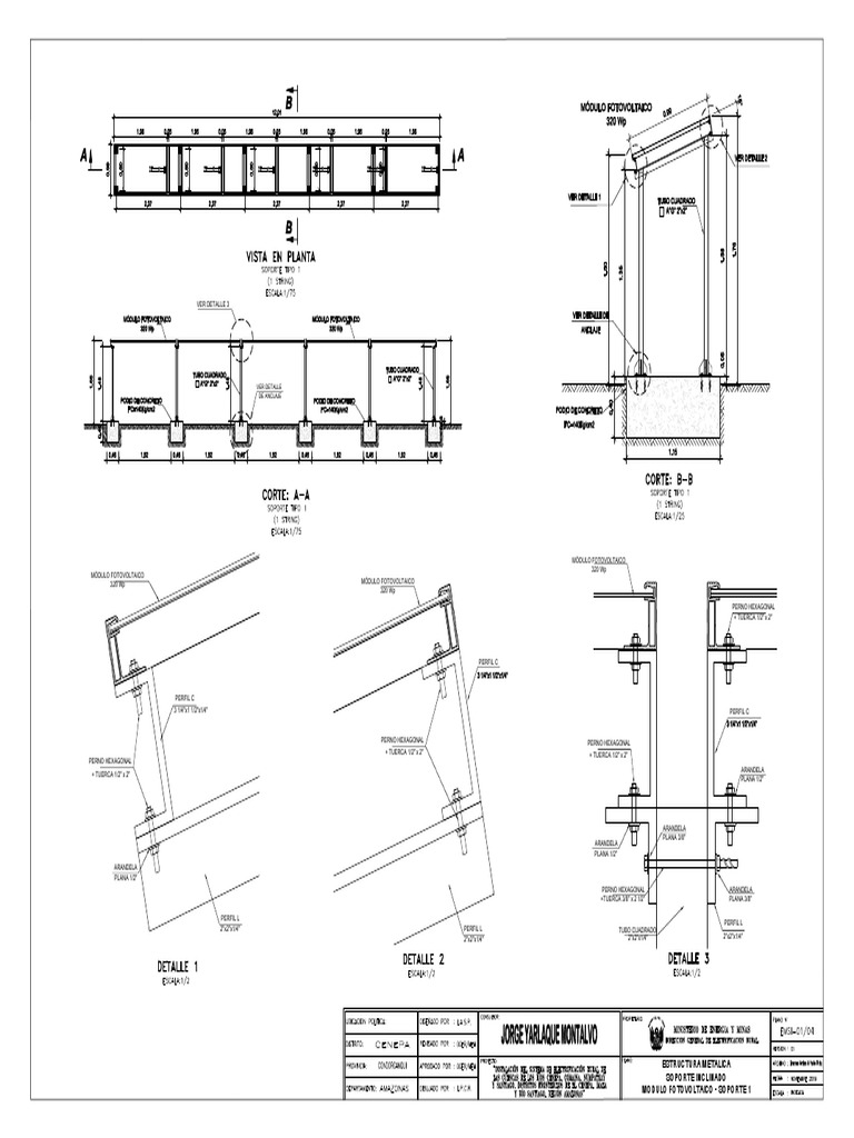 1.2-Estructuras Metalicas de Paneles FV | PDF | Rieles | Materiales de ...