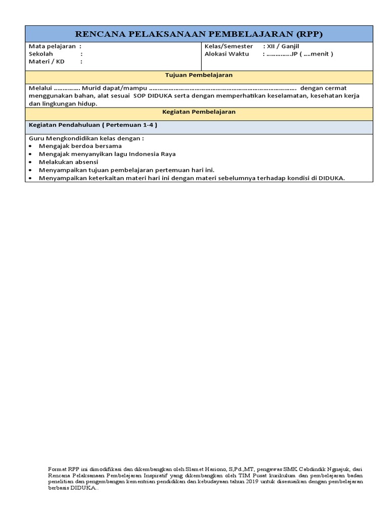 Dokumen III RPP | PDF