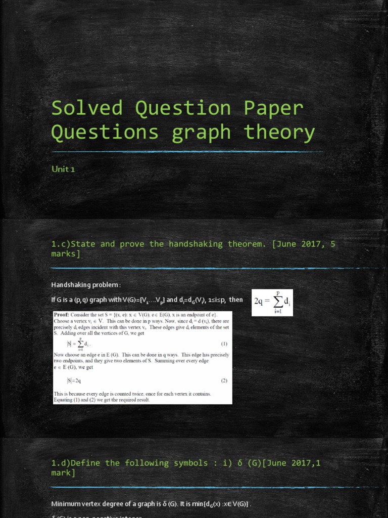 Solved Question Paper Questions Graph Theory1 | Download Free PDF ...
