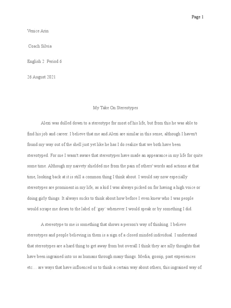 Superman & Me - by Sherman Alexie - A | PDF | Stereotypes | Cognition