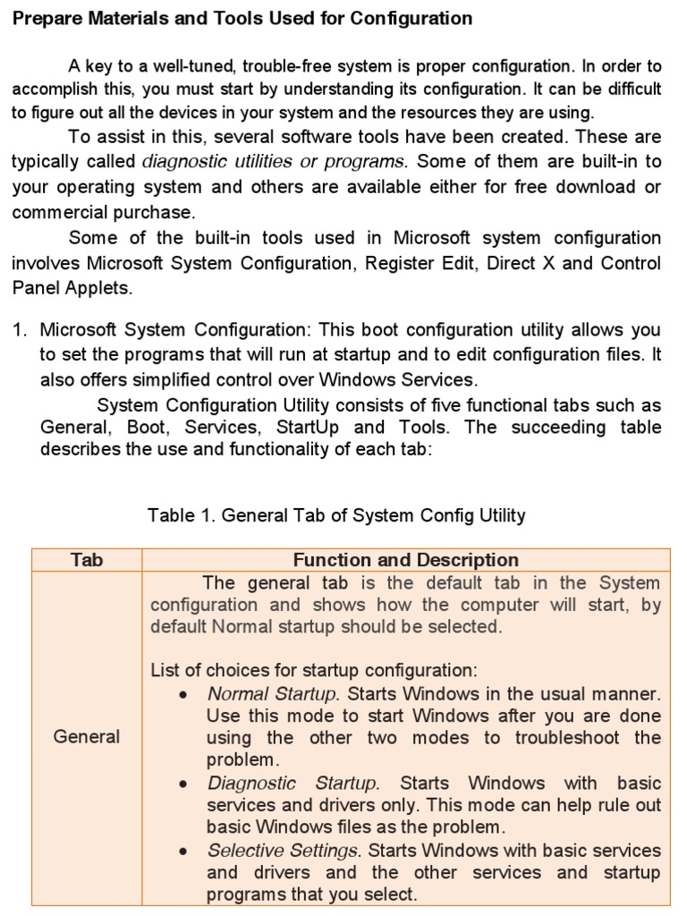Prepare Materials and Tools Used For Configuration | PDF | Windows ...