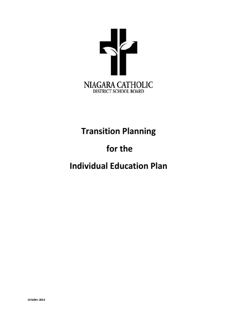 TransitionPlanfortheIndividualEducationPlan (IEP) Sample NCDSB | PDF ...