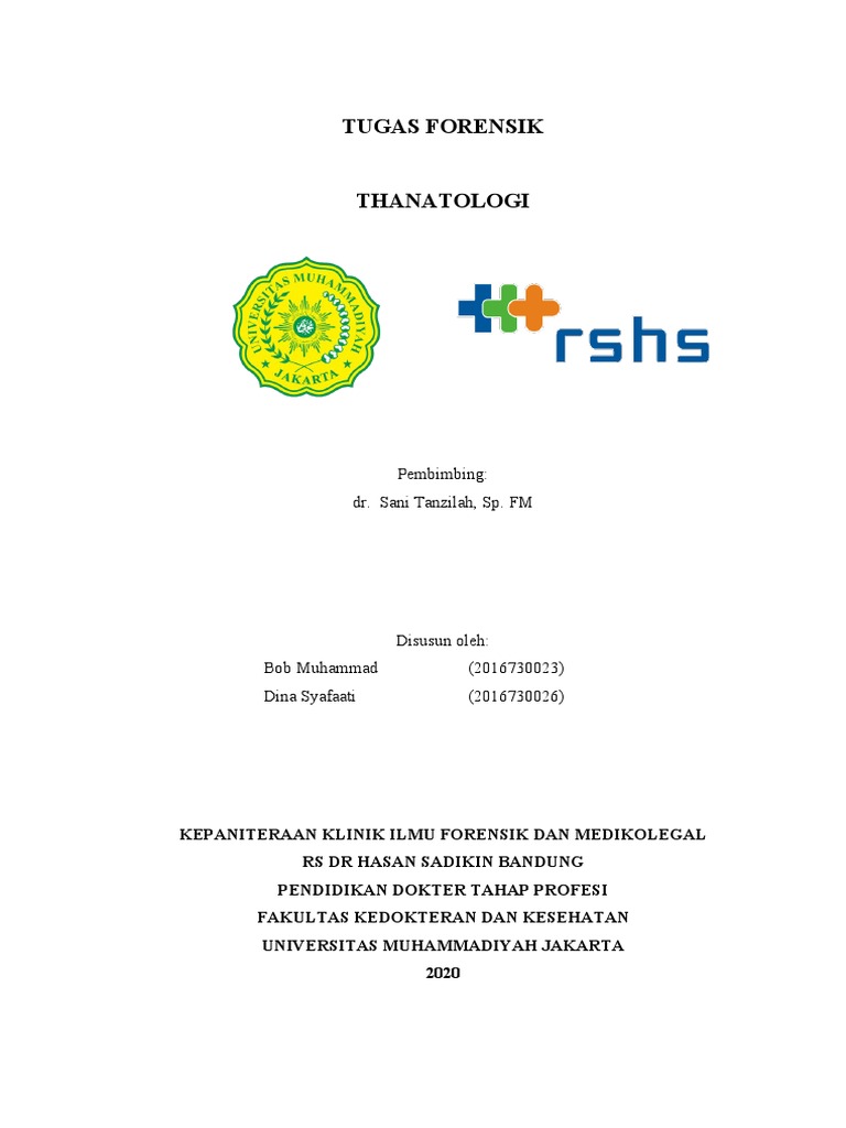 Perubahan-Perubahan Post Mortem dan Diagnosis Kematian | PDF