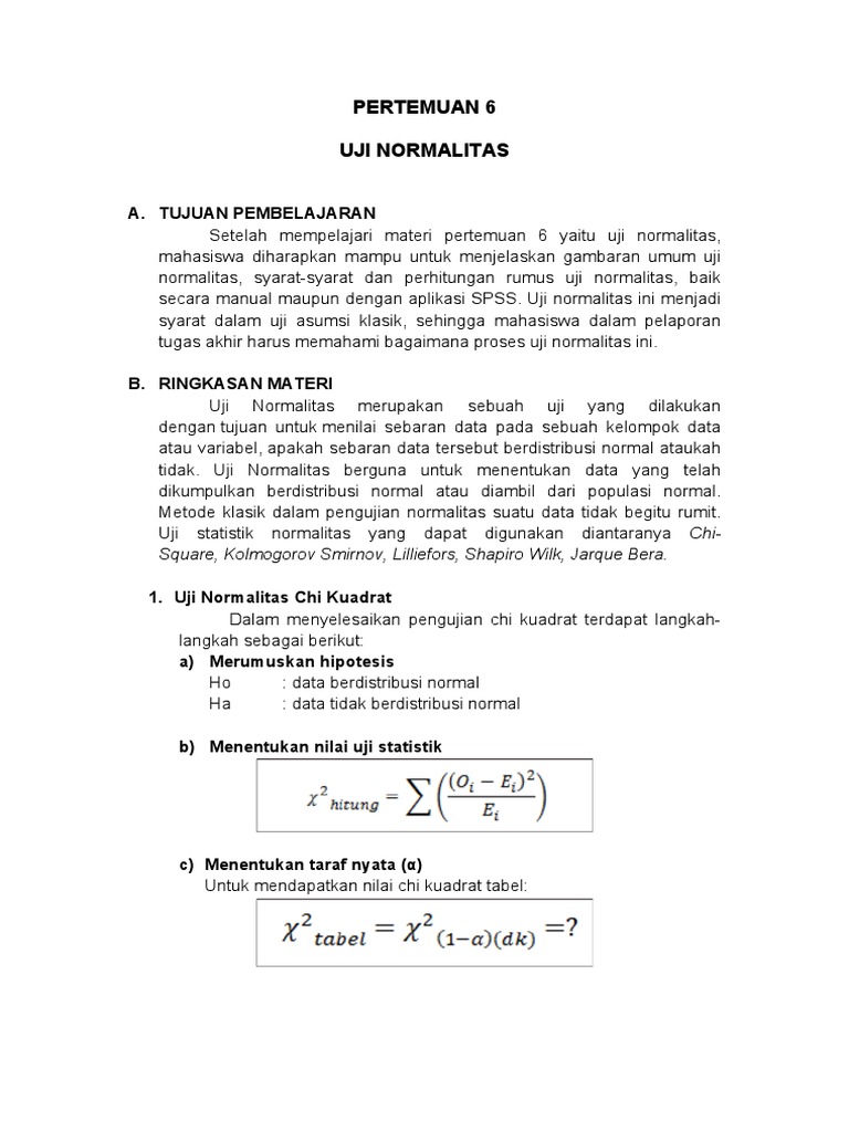 UJI NORMALITAS DENGAN PENDEKATAN LILIEFORS | PDF