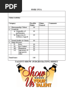 Dance Score Sheet | PDF