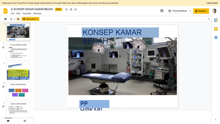 Konsep Dasar Kamar Bedah dan Fungsinya | PDF