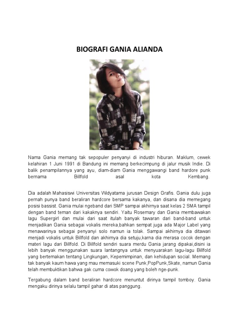 Biografi Gania Alianda | PDF