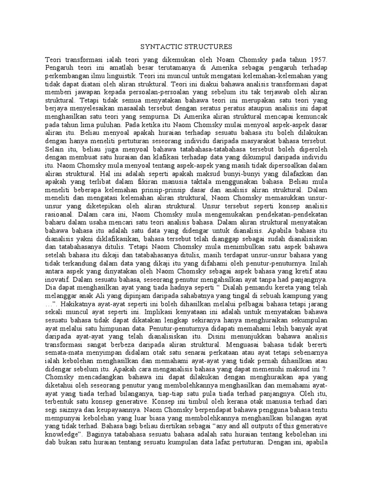 Syntactic Structures | PDF