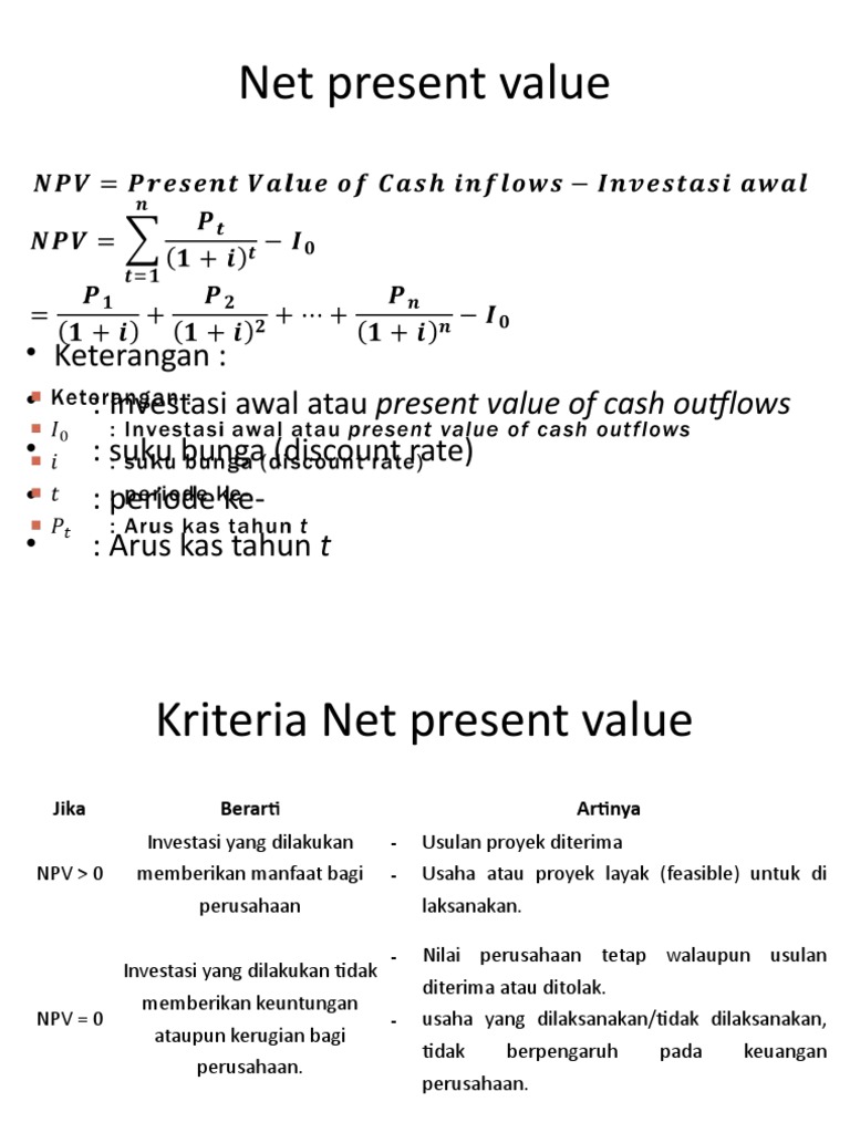 Net Present Value | PDF