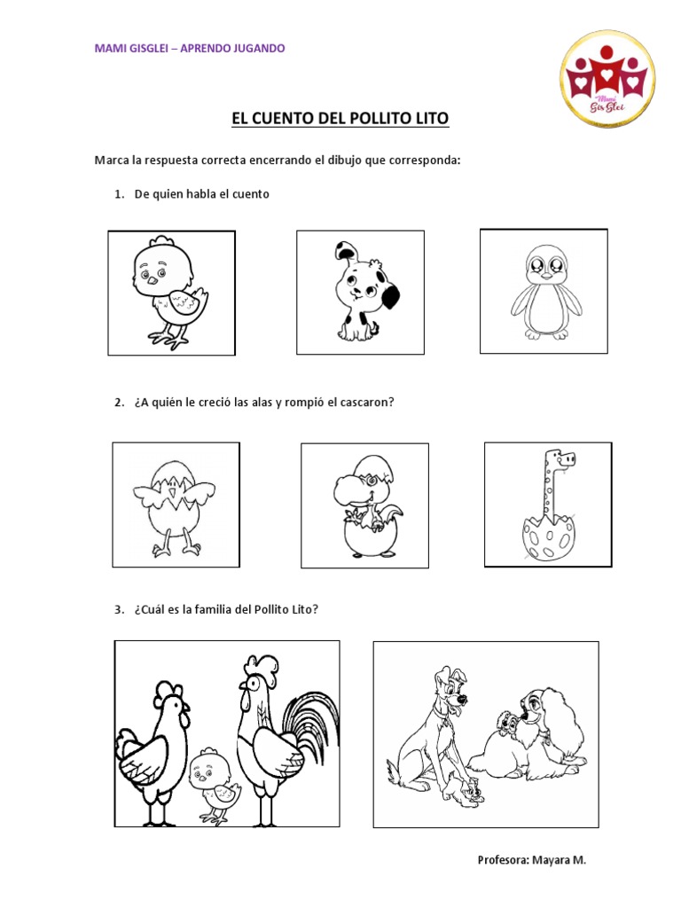 El Cuento Del Pollito Lito Mami Gisglei | PDF