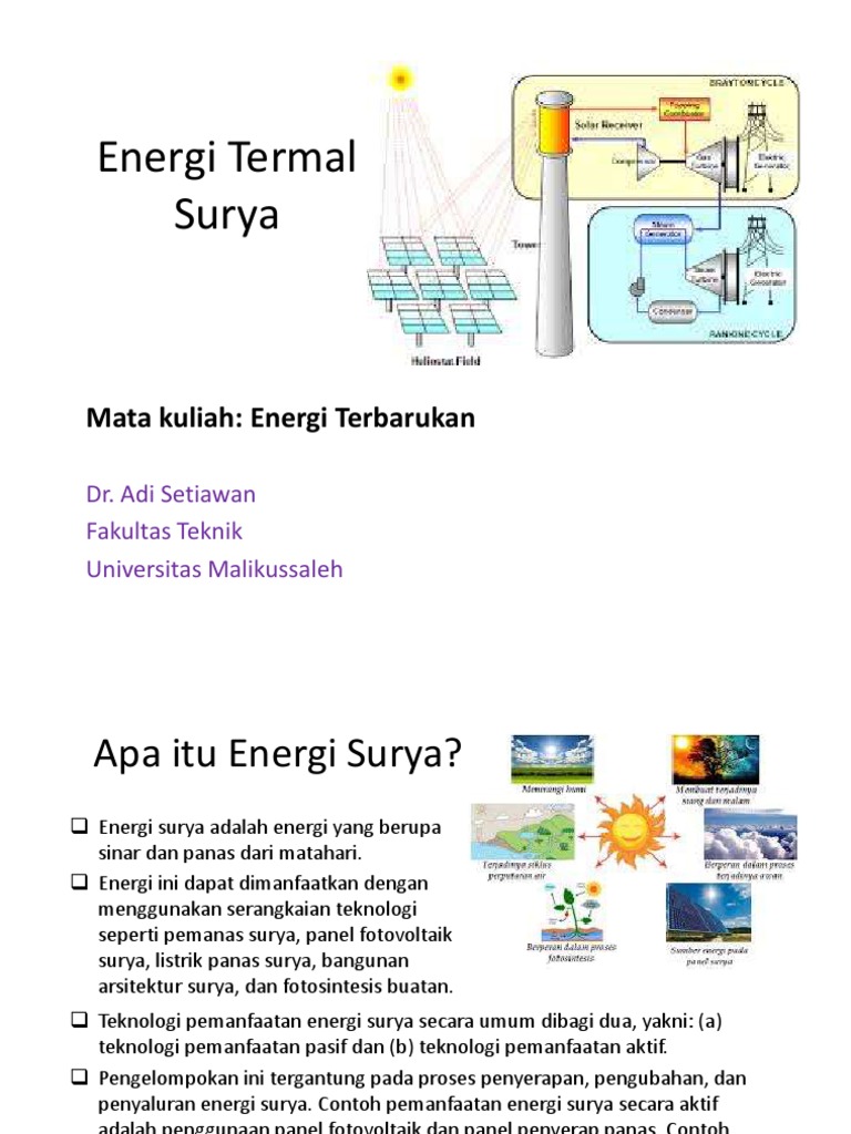 Energi Termal Surya | PDF | Teknologi & Rekayasa