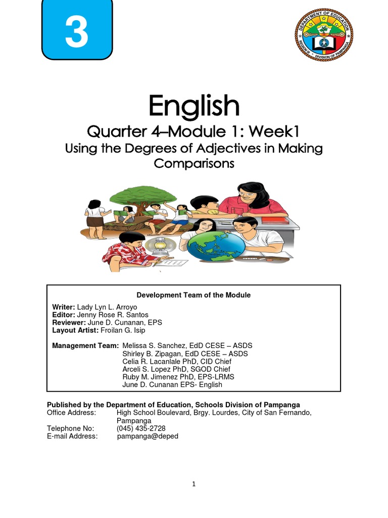 English: Quarter 4-Module 1: Week1 | PDF | Adjective | Grammar