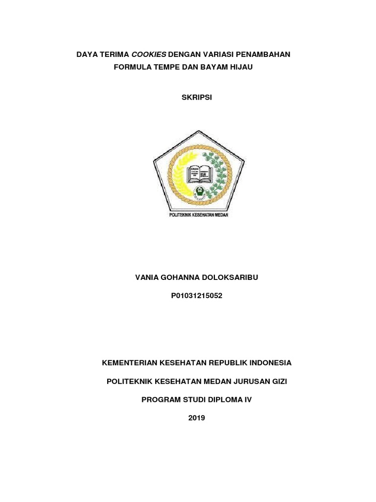 Cookies Tempe dan Bayam: Daya Terima | PDF