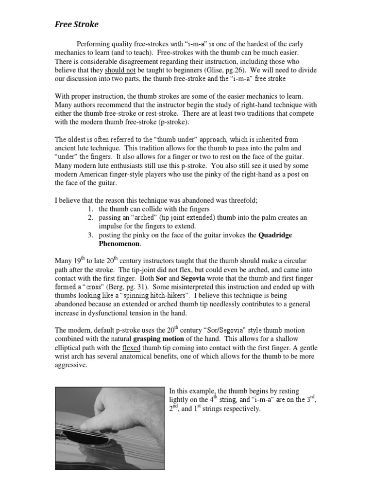 Teaching Free Stroke Performanceand Diagnostics | PDF | Hand ...