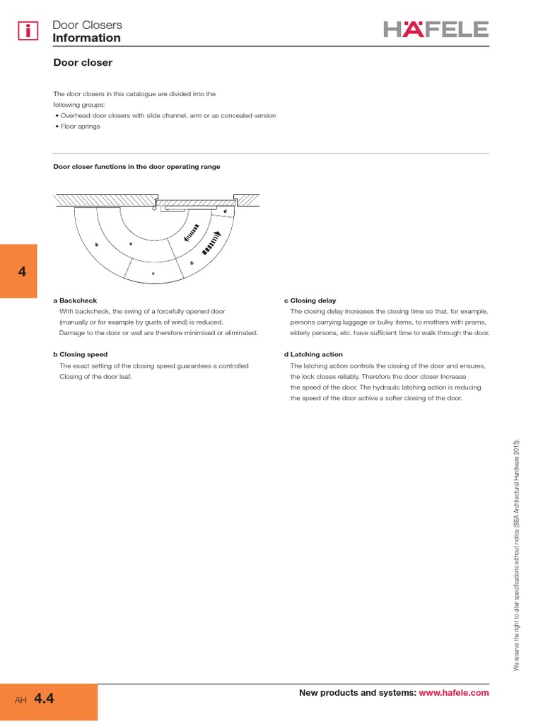 Catalog - Door Closer - Hafele - en | PDF | Door | Electrical ...