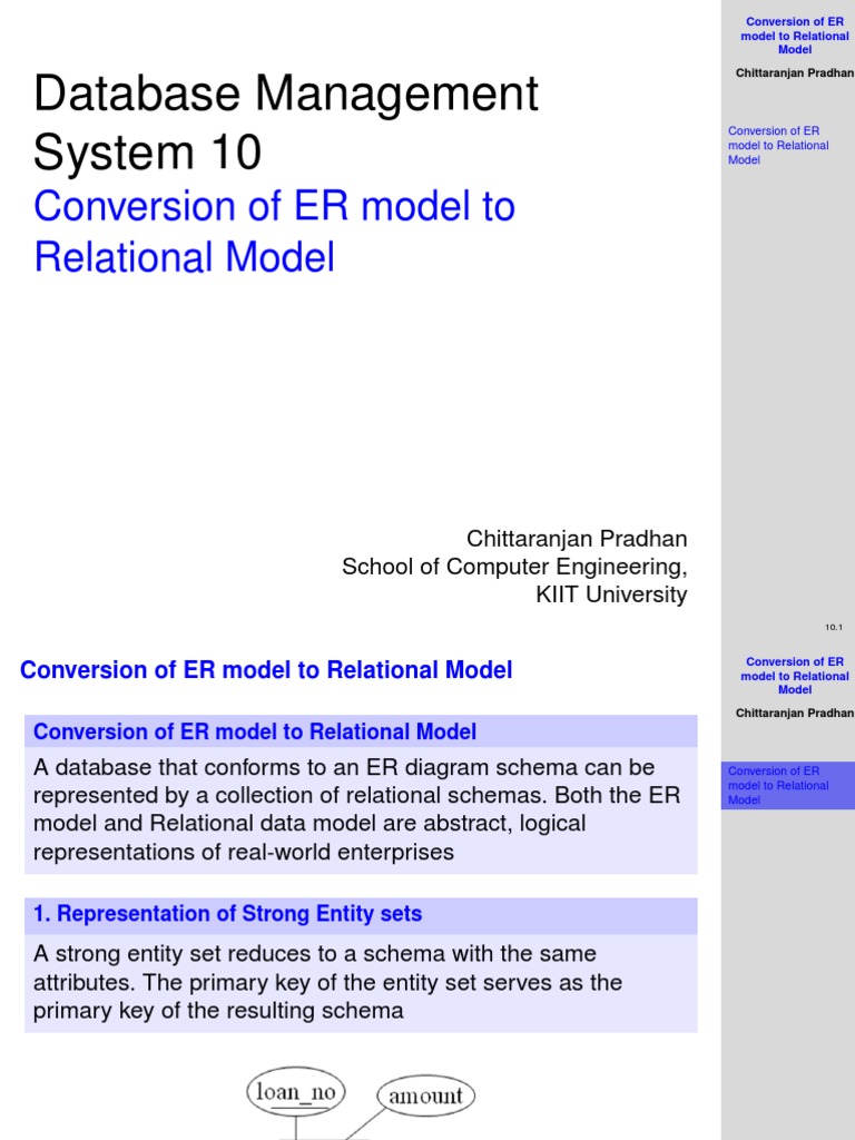 Database Management System 10: Conversion of ER Model To Relational ...