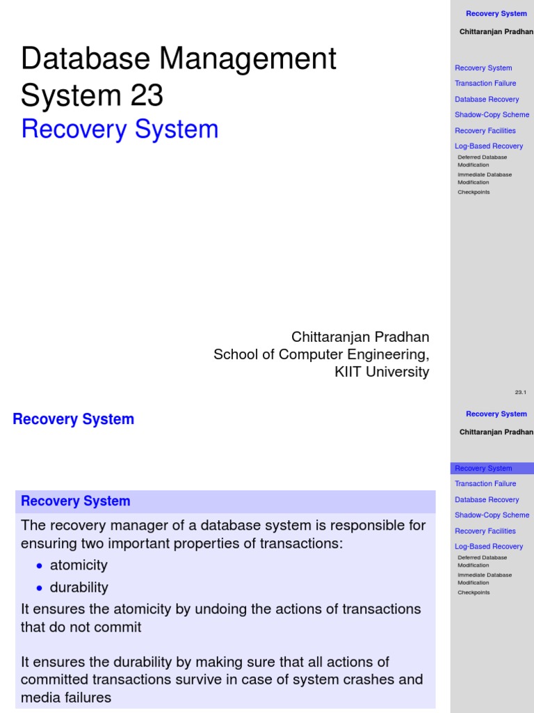 Database Management System 23 | Download Free PDF | Database Transaction | Databases
