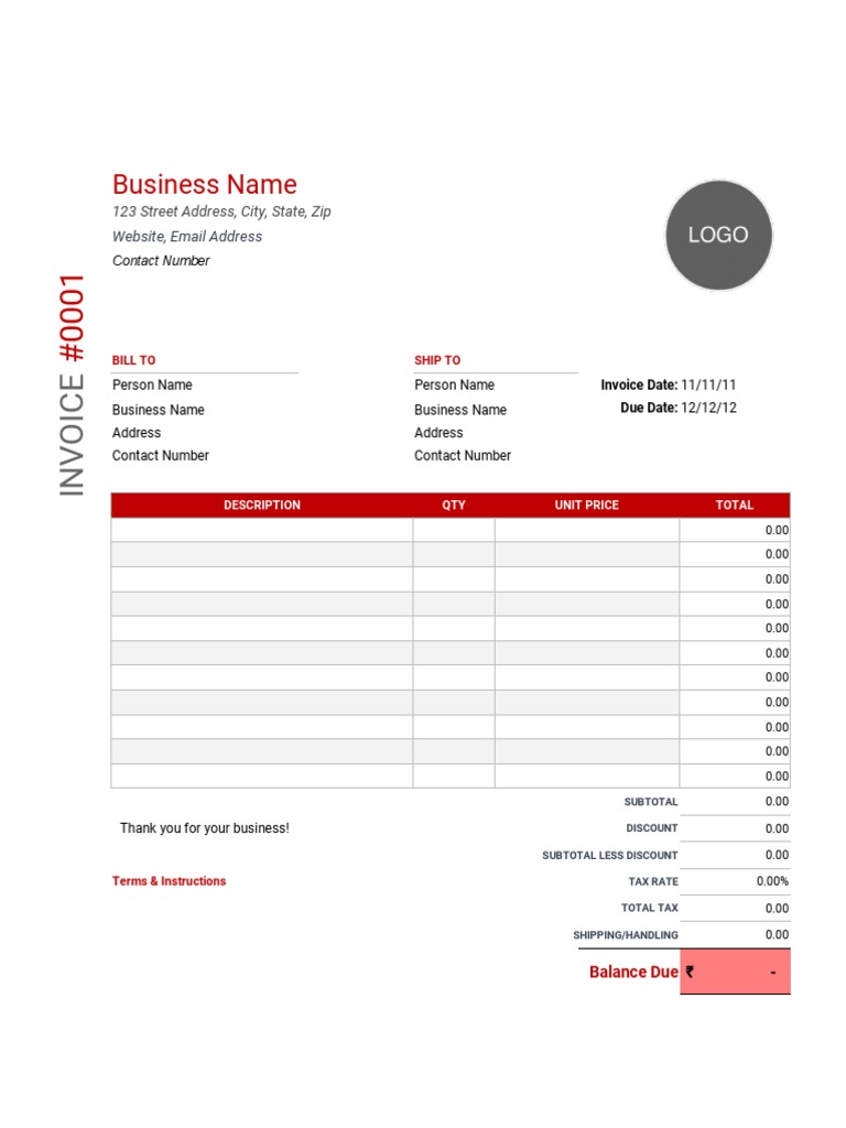 Simple Tax Invoice With Billing and Shipping | PDF | Economies