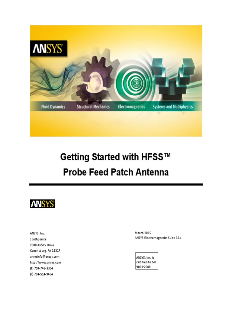 GSG HFSS Probe Feed Patch Antenna | PDF | License | Trademark