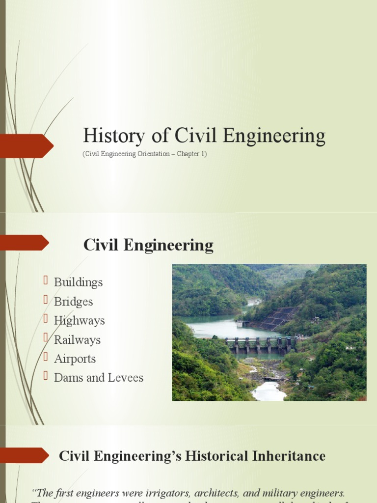 CE OR Chapter 1 Presentation History of Civil Engineering | Download ...