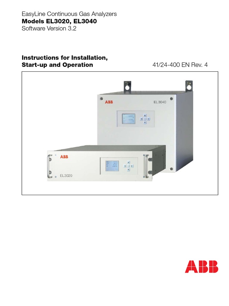 Models El3020, El3040: Easyline Continuous Gas Analyzers Software ...