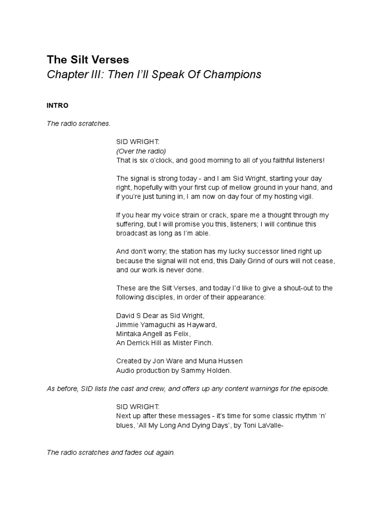 The Silt Verses - Chapter 3 | PDF