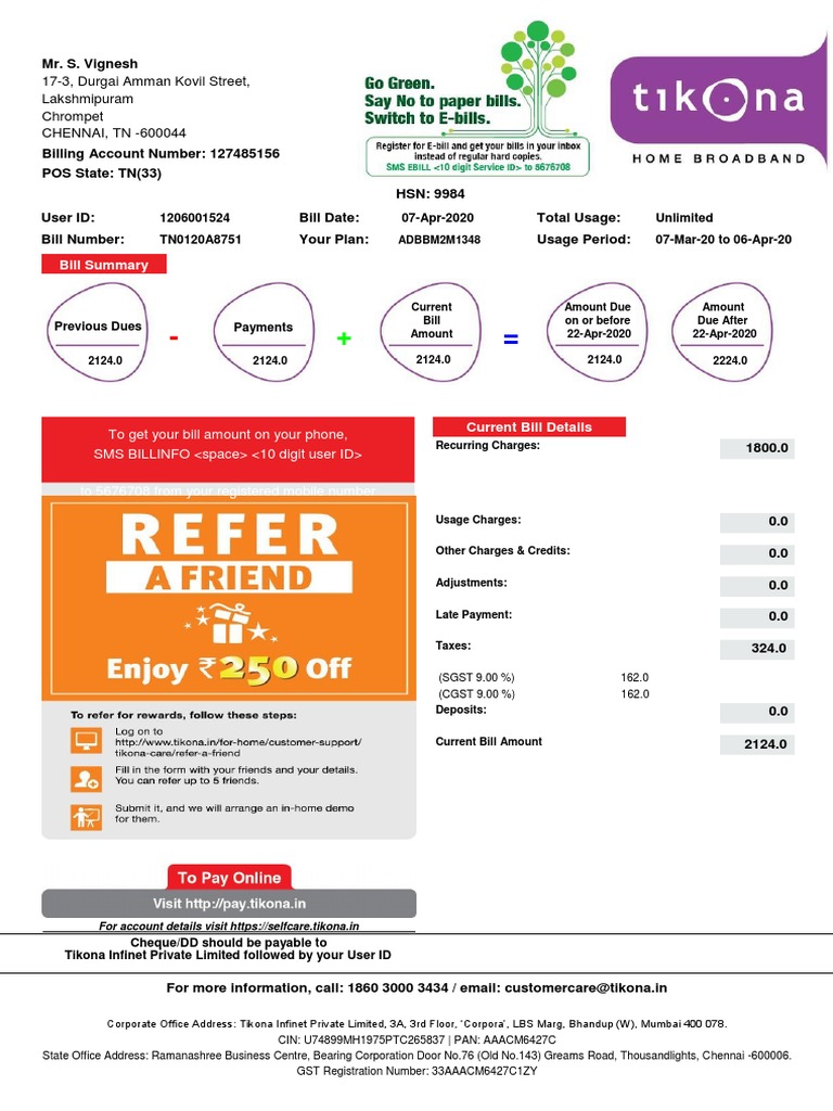 1 Tikonna Apr 20 | PDF | Cheque | Payments