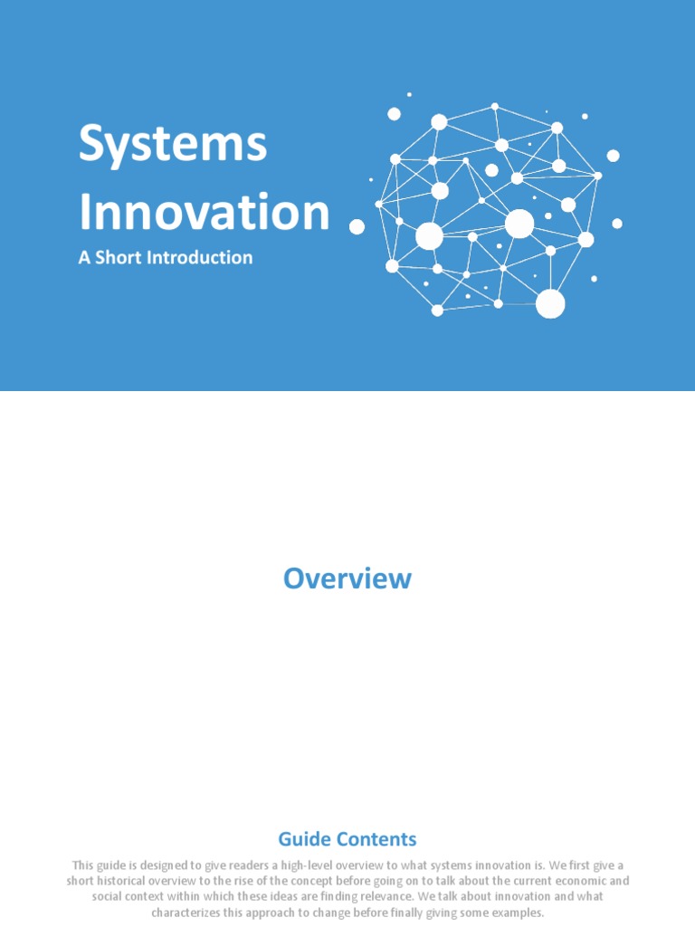 Systems Innovation Guide | PDF | System | Systems Theory