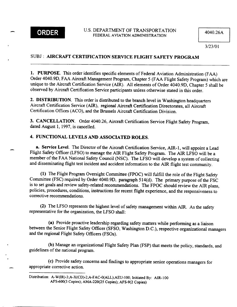 FAA Aircraft Certification Flight Safety Guide | PDF | Technology ...