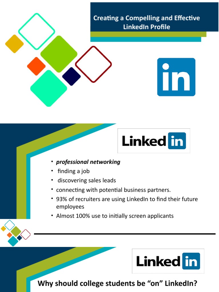 Creating A Compelling and Effective Linkedin Profile | PDF | Linked In ...