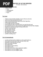 Items Used at Mass | PDF | Mass (Liturgy) | Eucharist