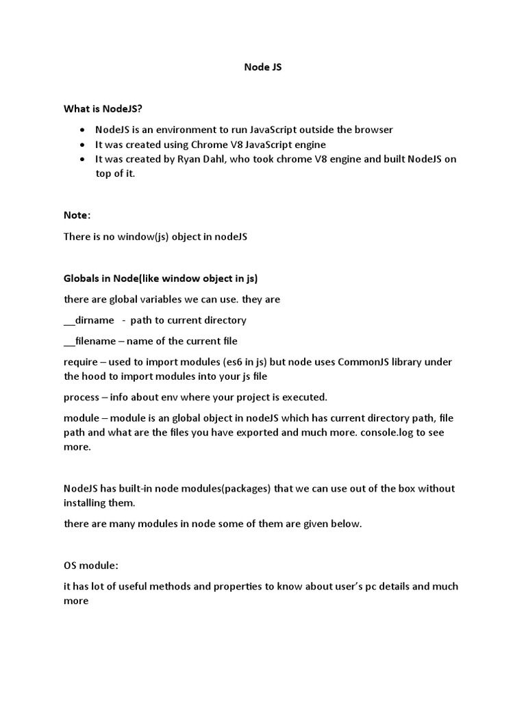 Node Notes | Download Free PDF | Computer Science | Software Engineering