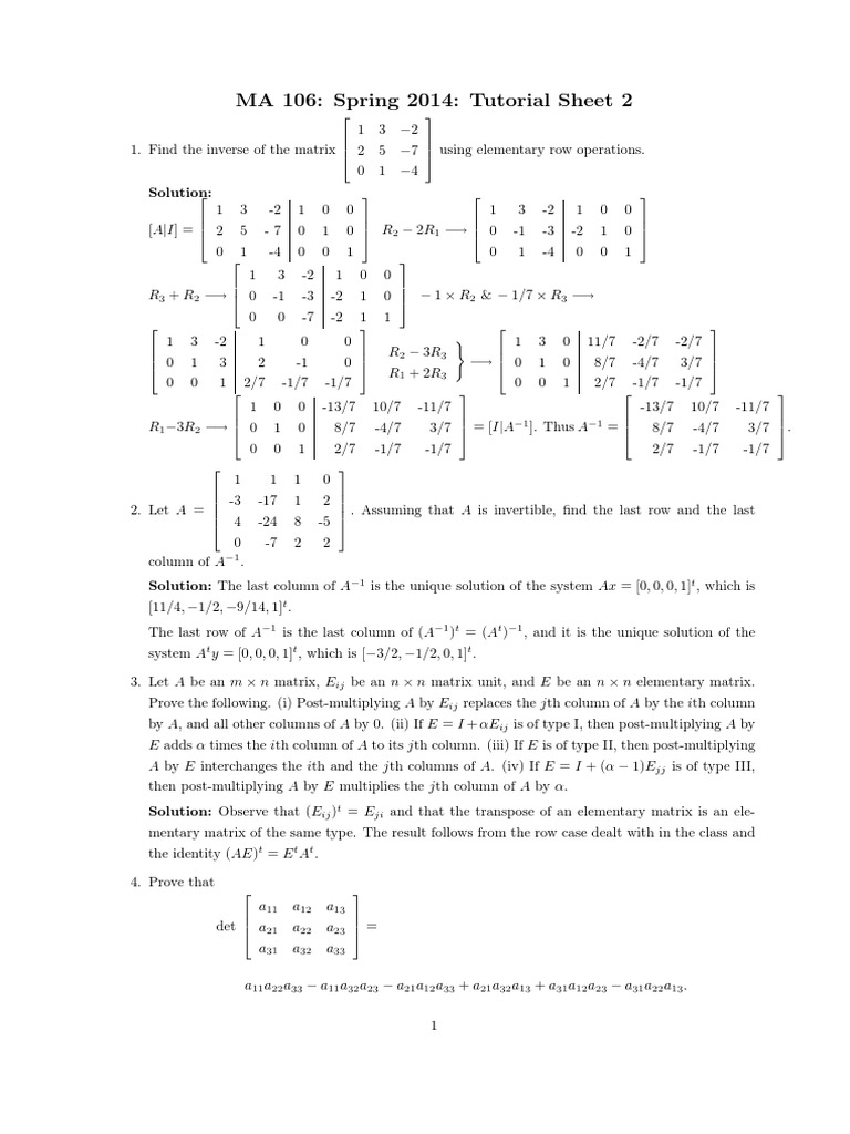 Mathematical Proofs and Matrix Manipulations | PDF | Linear Subspace ...