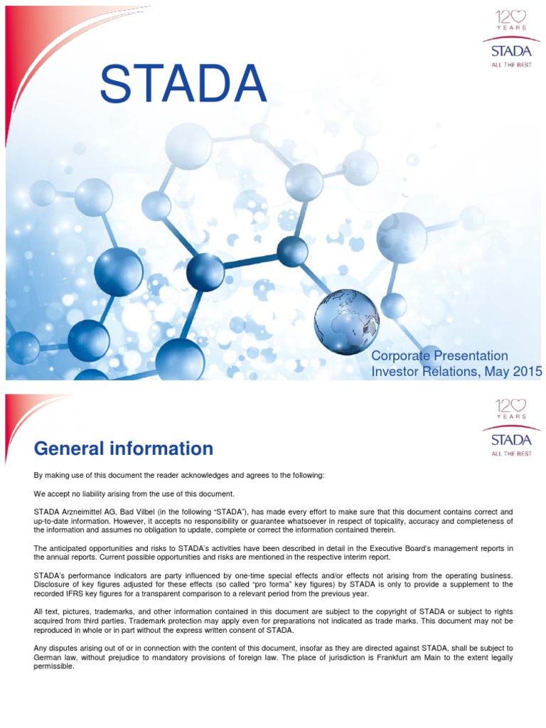 STADA Arzneimittel AG - Slide-show-presentation-1T | PDF | Generic Drug ...
